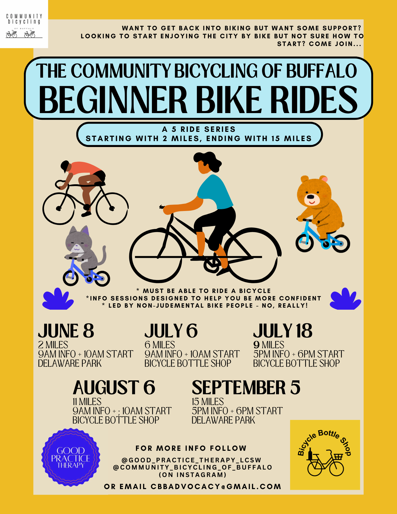 Beginner Bike Rides! – Community Bicycling of Buffalo